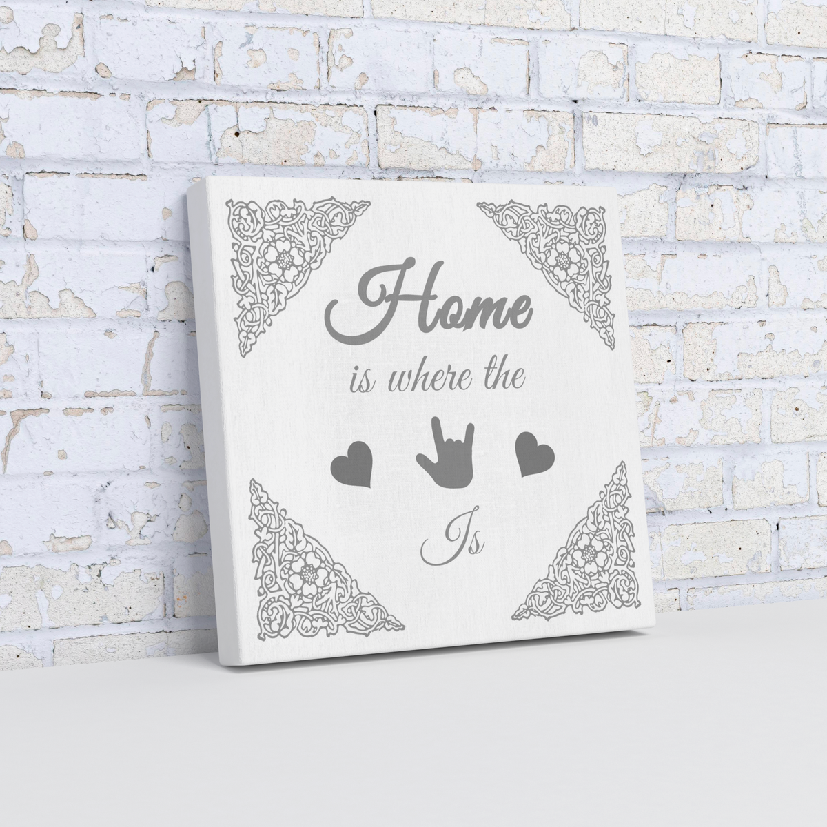 ASL Home Decor "ILY Home" Canvas ASL Wall Art | ASL Gift – ASL Station