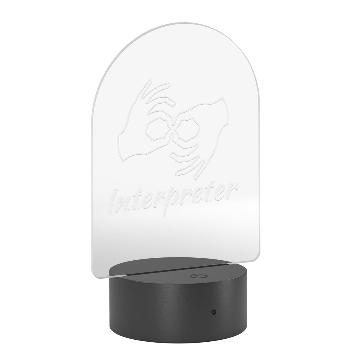 ASL Home Decor "Interpreter" Sign Language LED Sign | ASL Gifts – ASL ...