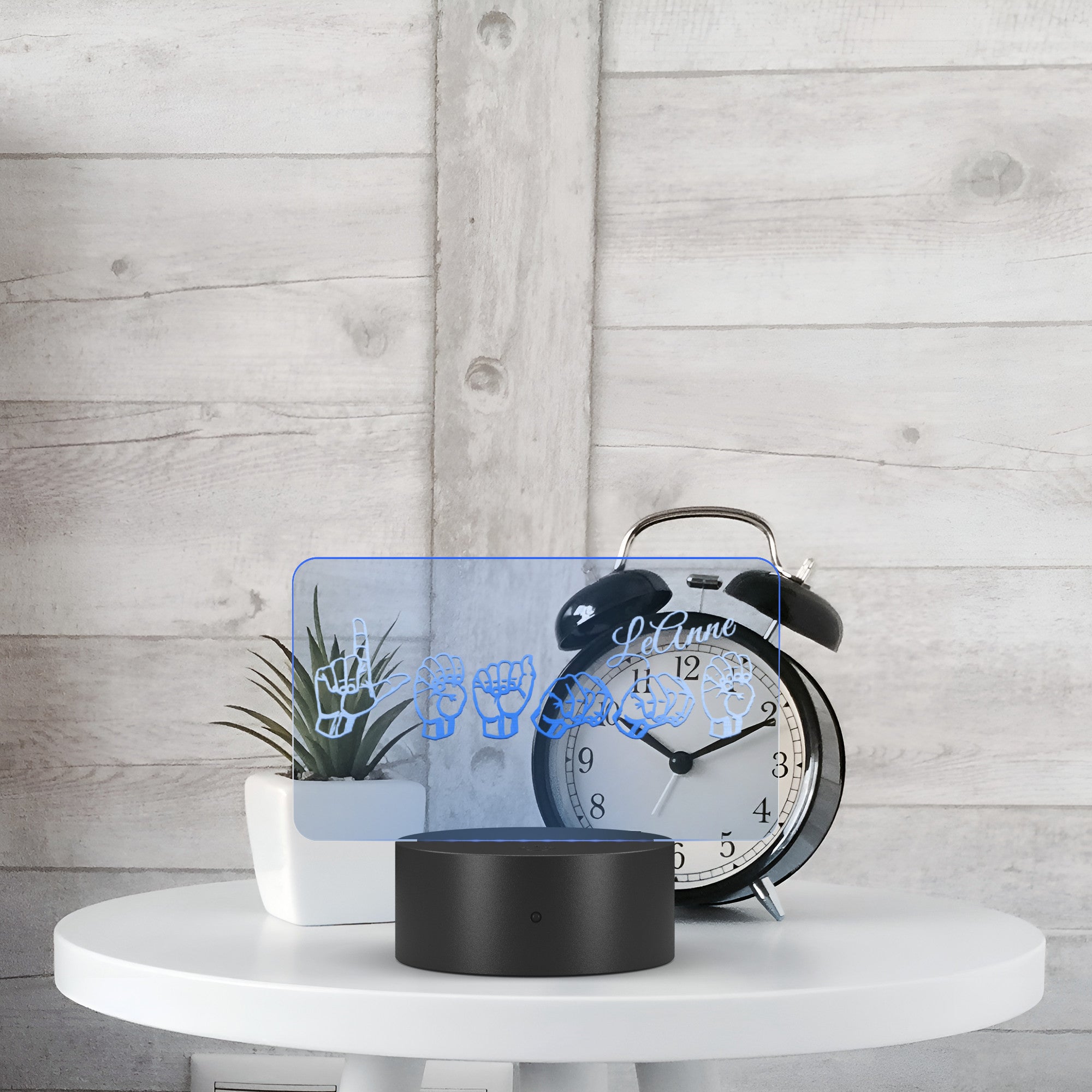 ASL Home Decor "Personalized" Sign Language LED Sign | ASL Gifts – ASL ...