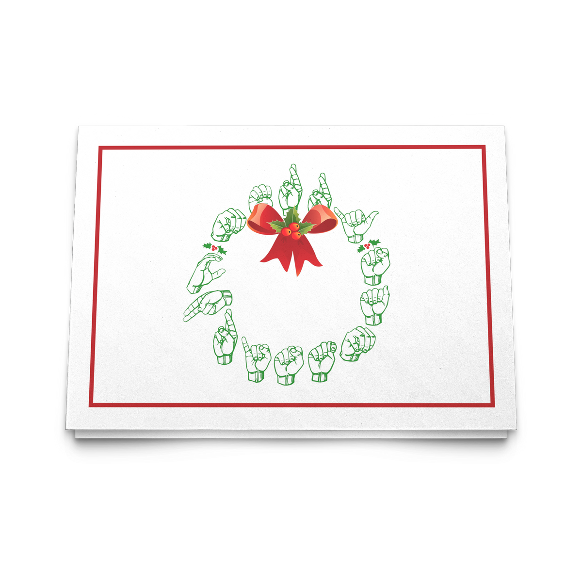 Holiday "ASL Wreath" ASL Christmas Cards – ASL Station