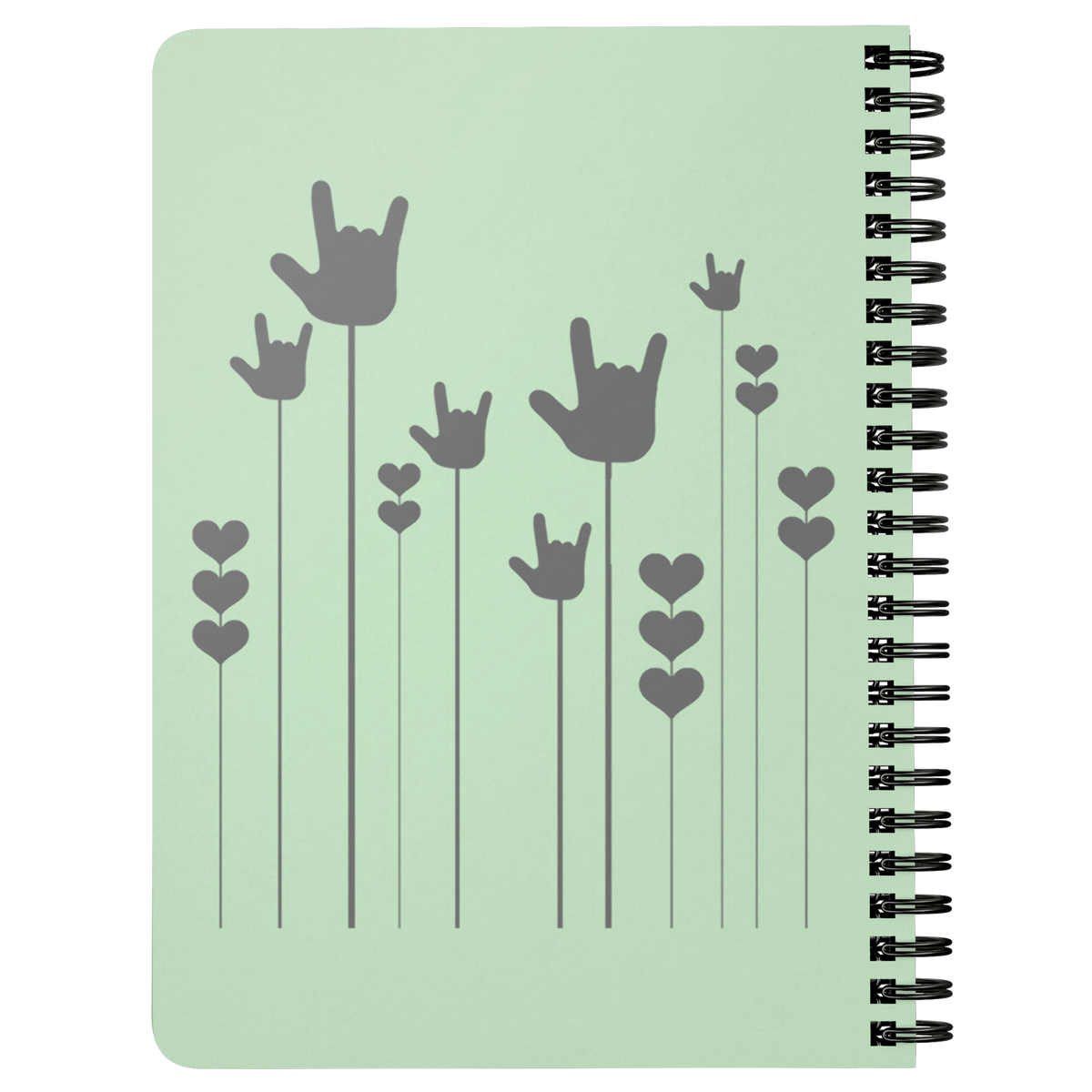 ASL Stationery "ILY Sprout" 5 x 7 Spiral ASL Notebook | ASL Gift