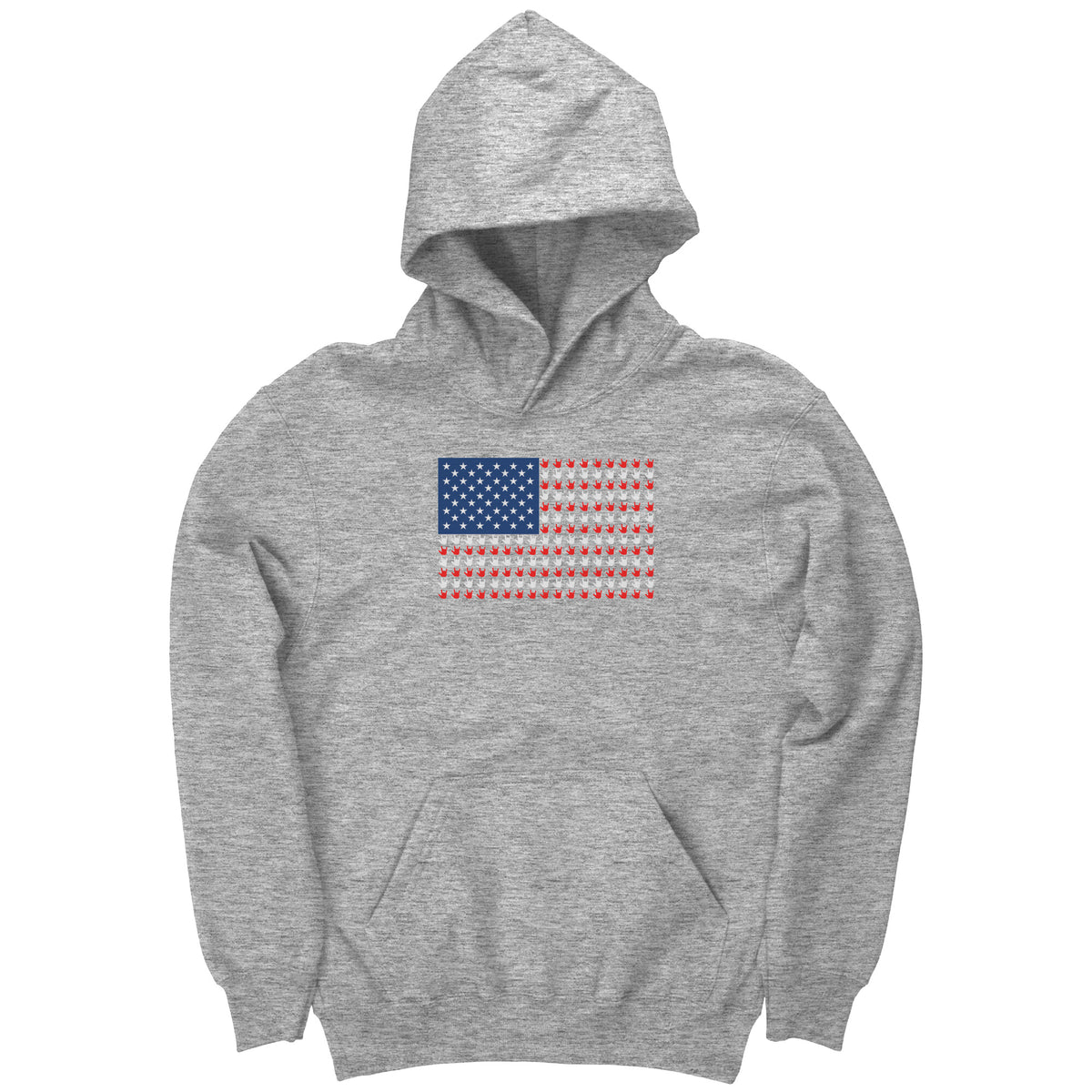 Sign Language Hoodie "ILY Flag USA" Youth Pullover ASL Hoodie – ASL Station