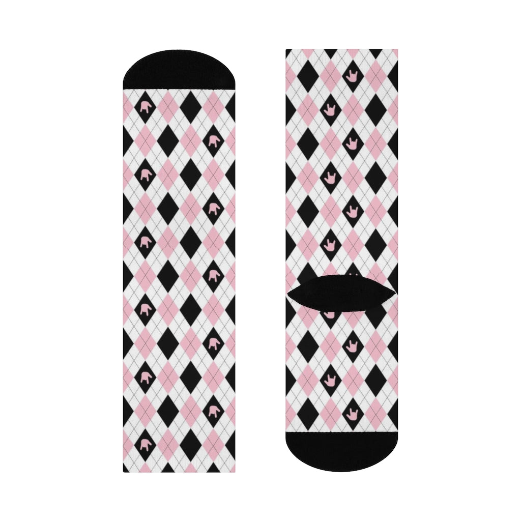 Sign Language Socks "ILY Argyle" ASL Crew Socks | ASL Station