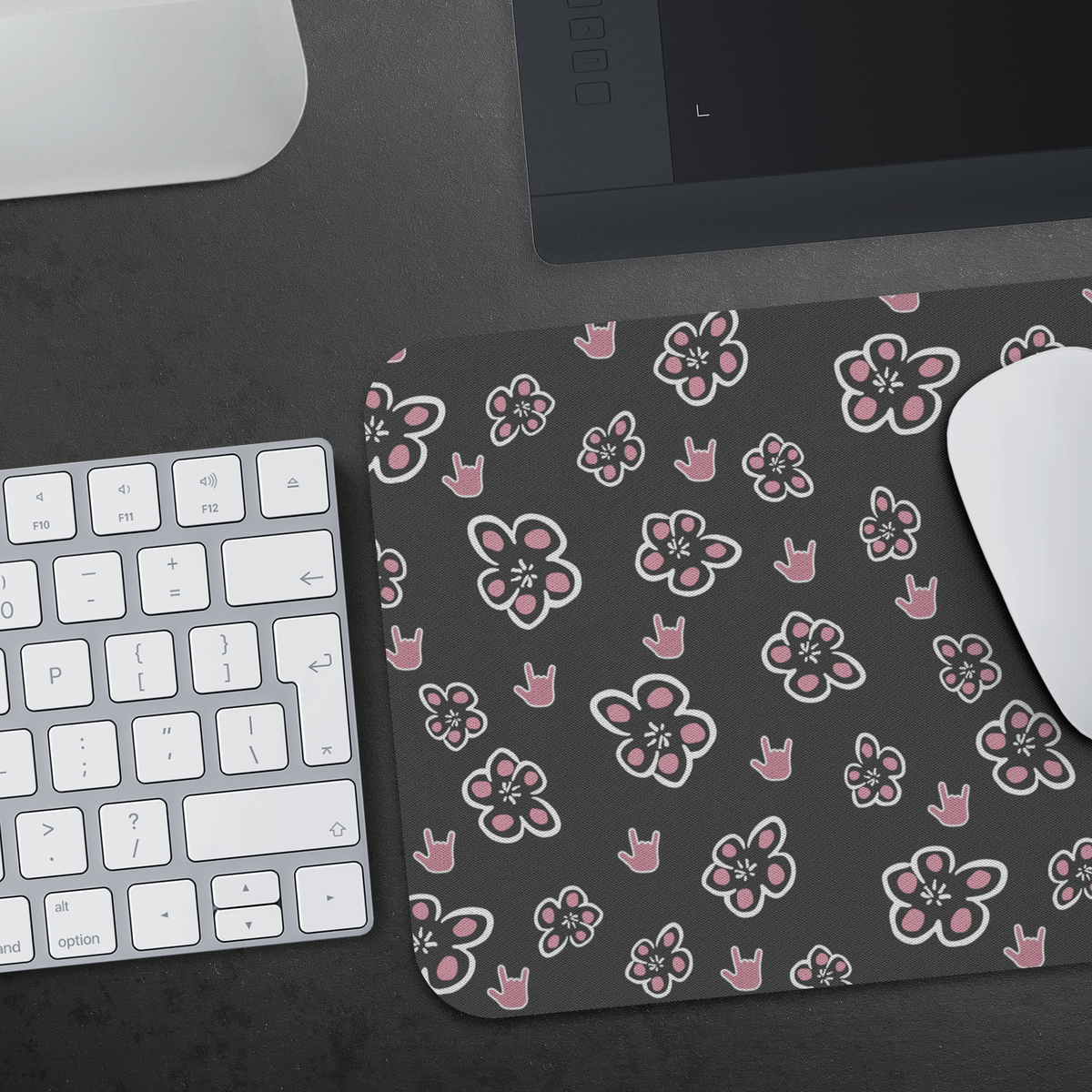 ASL Merchandise "ILY Floral" Mouse Pad ASL Accessories | ASL Gifts ...