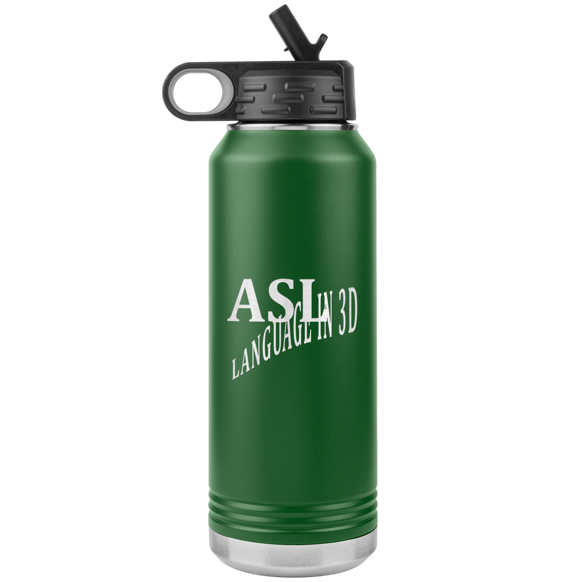 ASL Merchandise "Language in 3D" Etched ASL Water Bottle 32oz – ASL Station