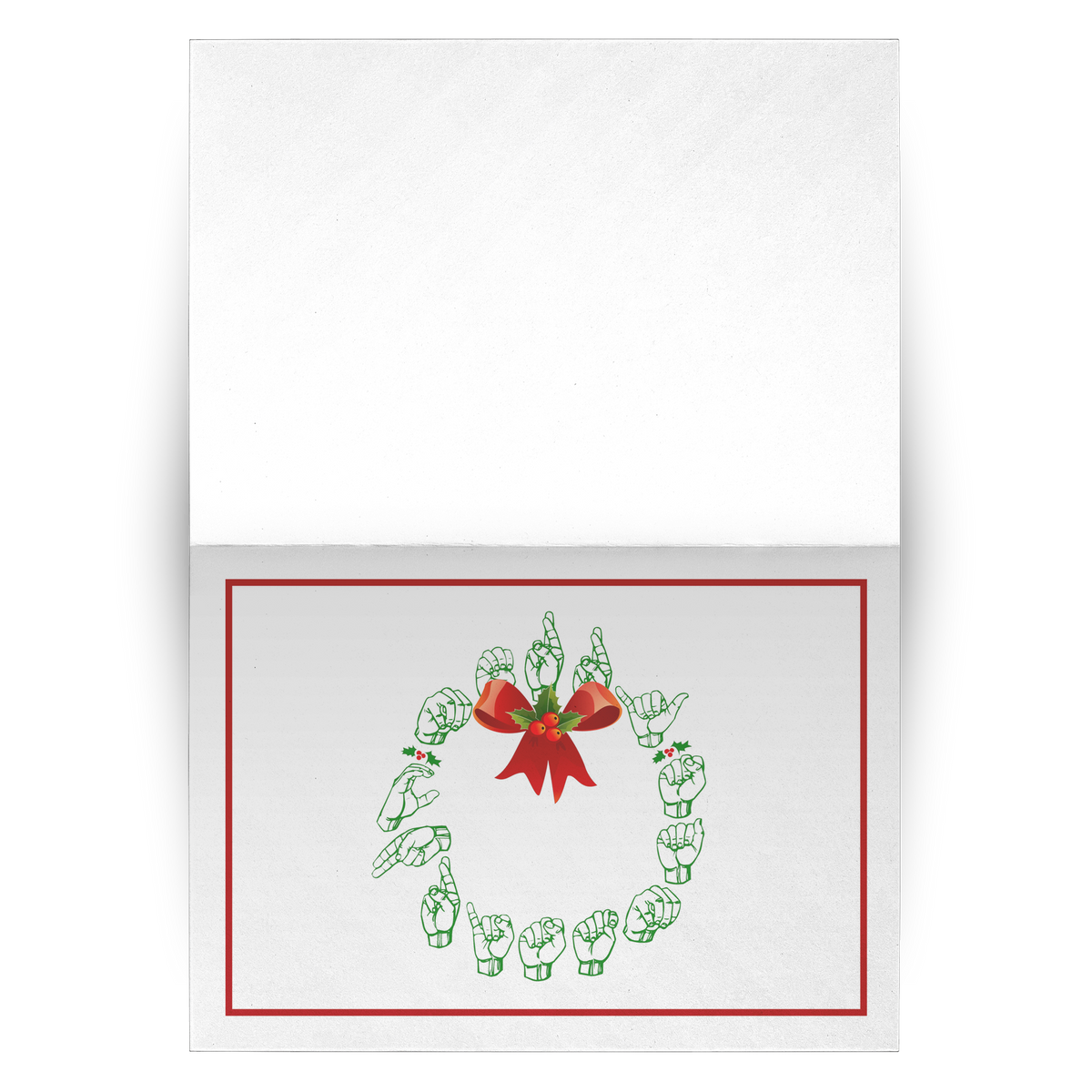 Holiday "ASL Wreath" ASL Christmas Cards – ASL Station